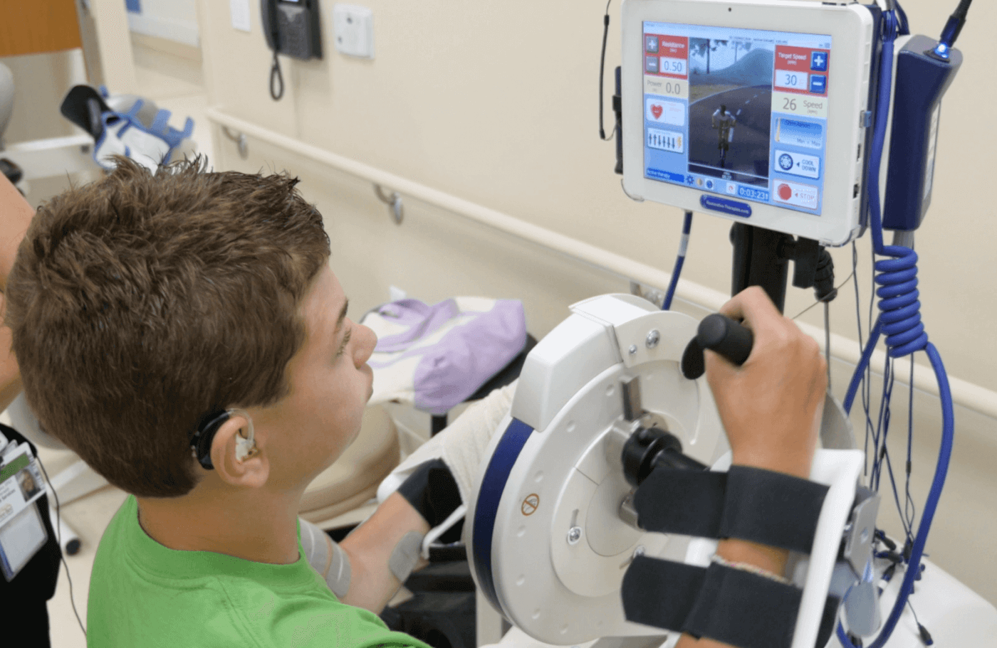 RT300 Arm Cycle | Mary Free Bed Rehabilitation Tech